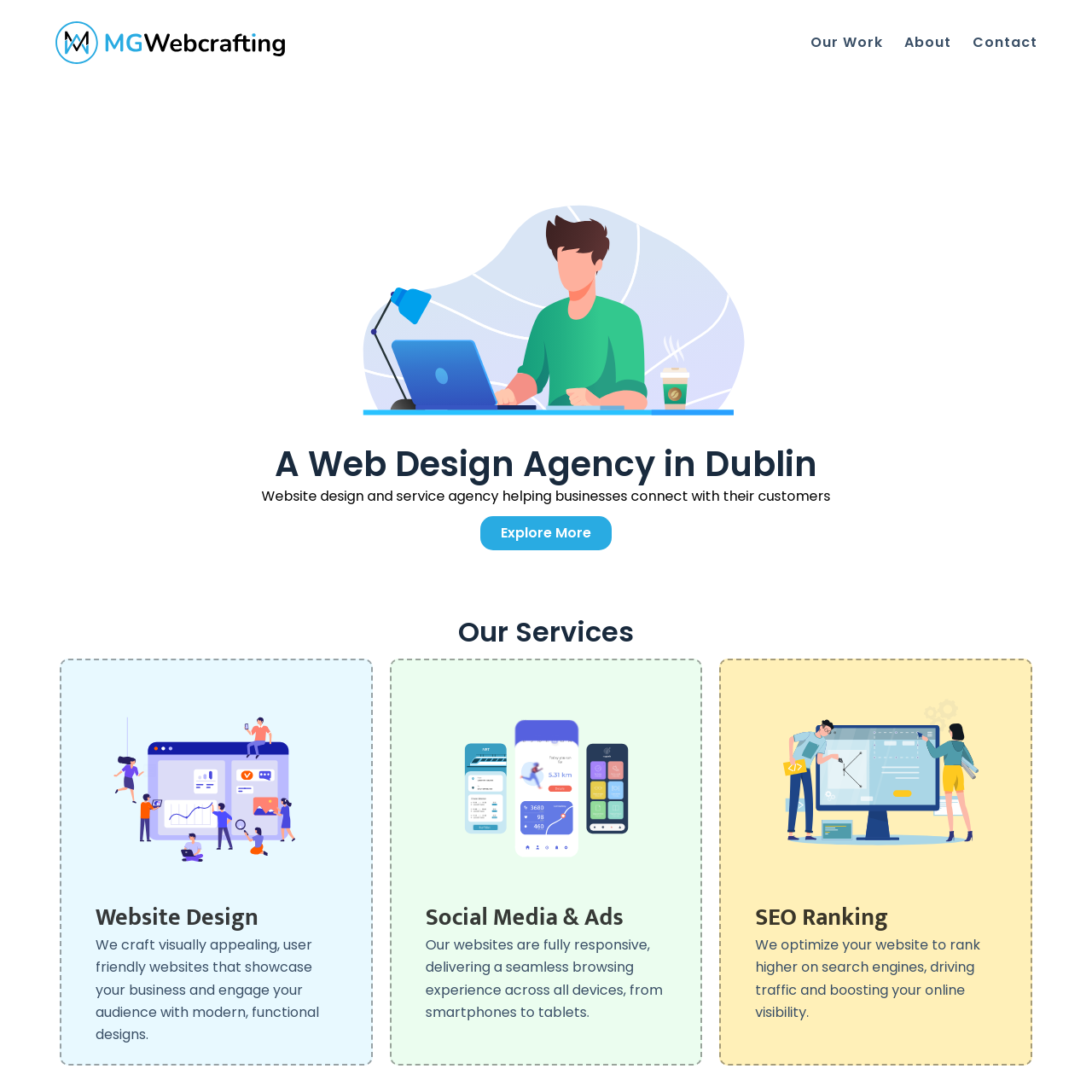 Home - Website Design Freelance Ireland | MGWebcrafting